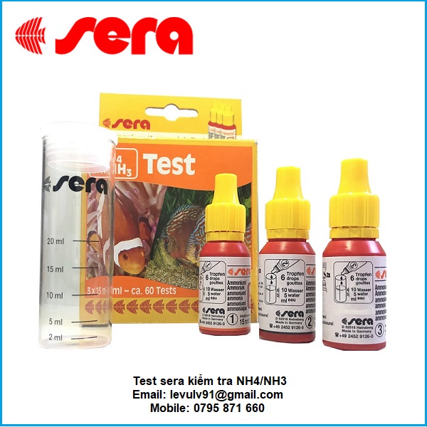 Dụng cụ kiểm tra NH4/NH3 trong nước, Test kit Sera NH4/NH3 - Hiltek VN